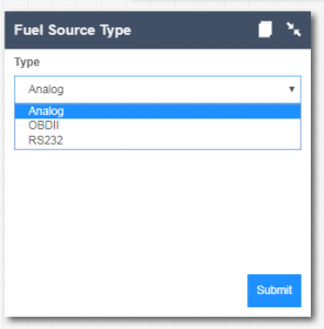 Fuel source type – Monitor